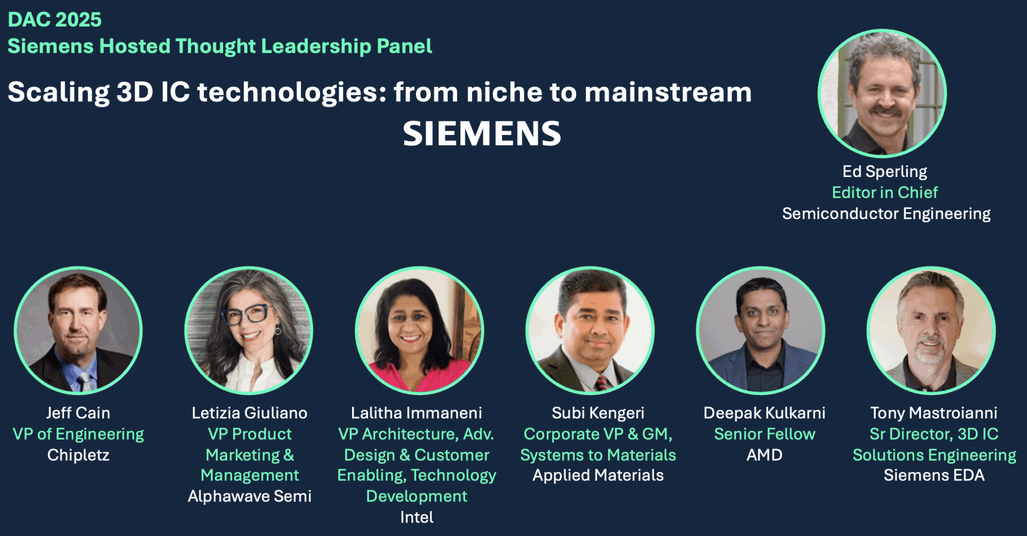 Scaling 3D IC Siemens hosts a meeting of the minds